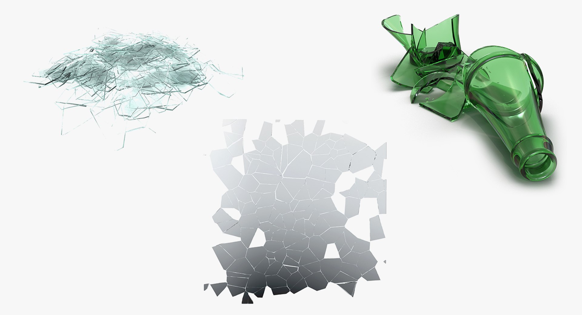Broken Glass 3D Model - TurboSquid 1463674