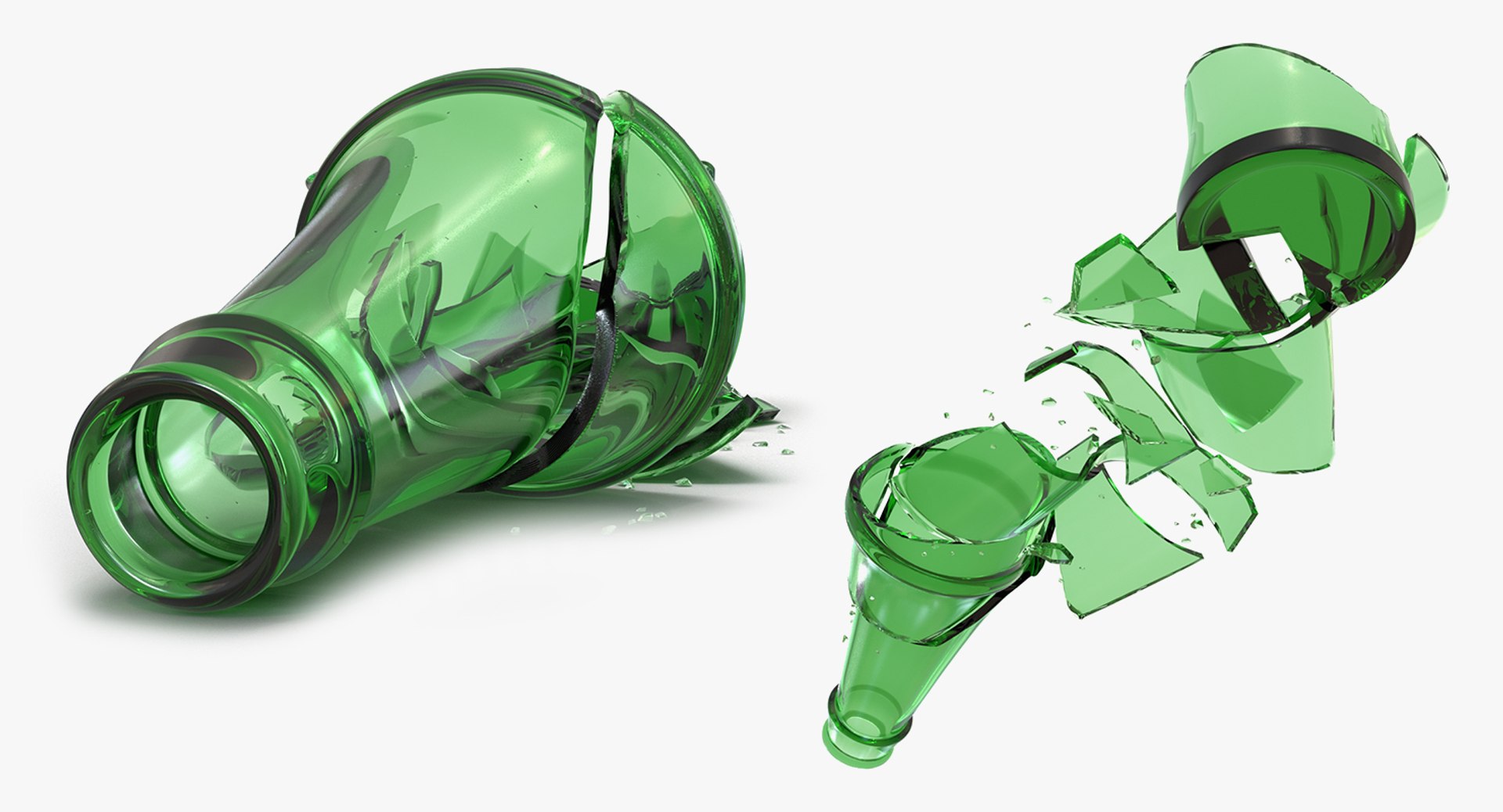 Broken glass 3D model - TurboSquid 1463674