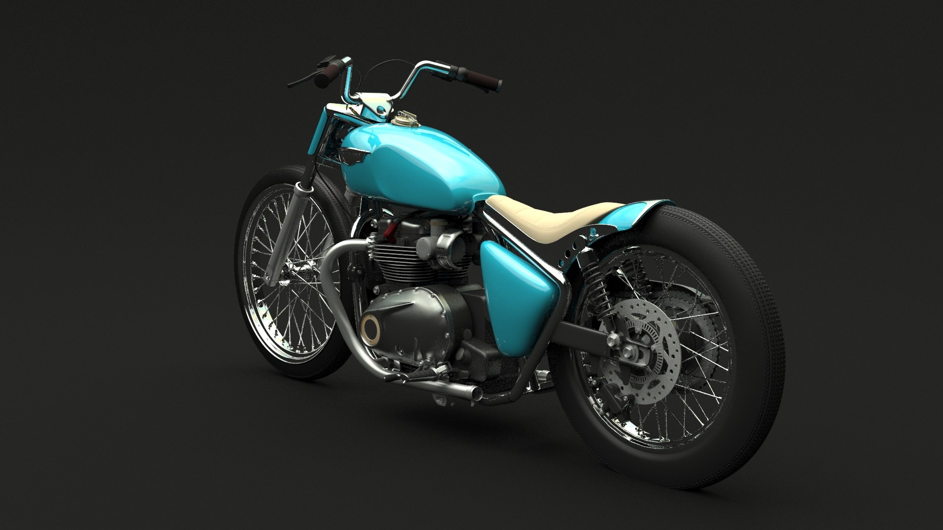 Custom Bobber Chopper Bike 3D - TurboSquid 1973170