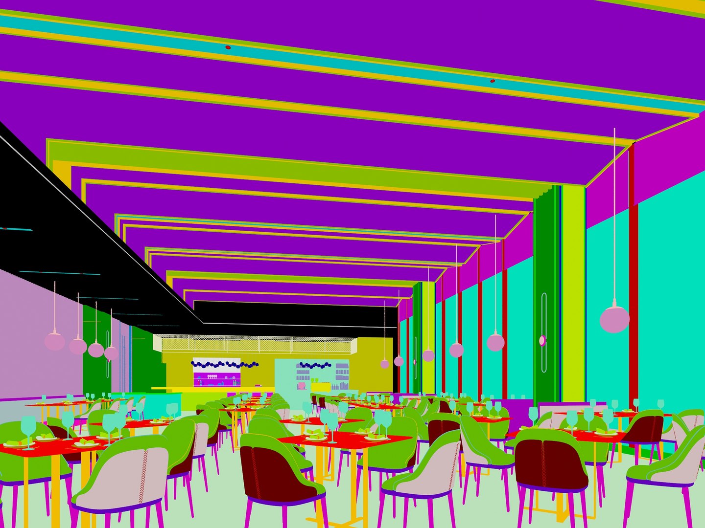 Restaurant interior 3D model - TurboSquid 2032554