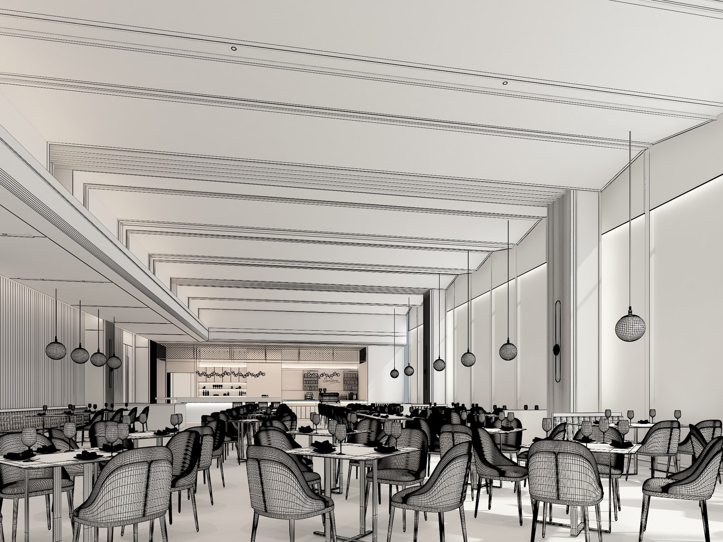 Restaurant interior 3D model - TurboSquid 2032554