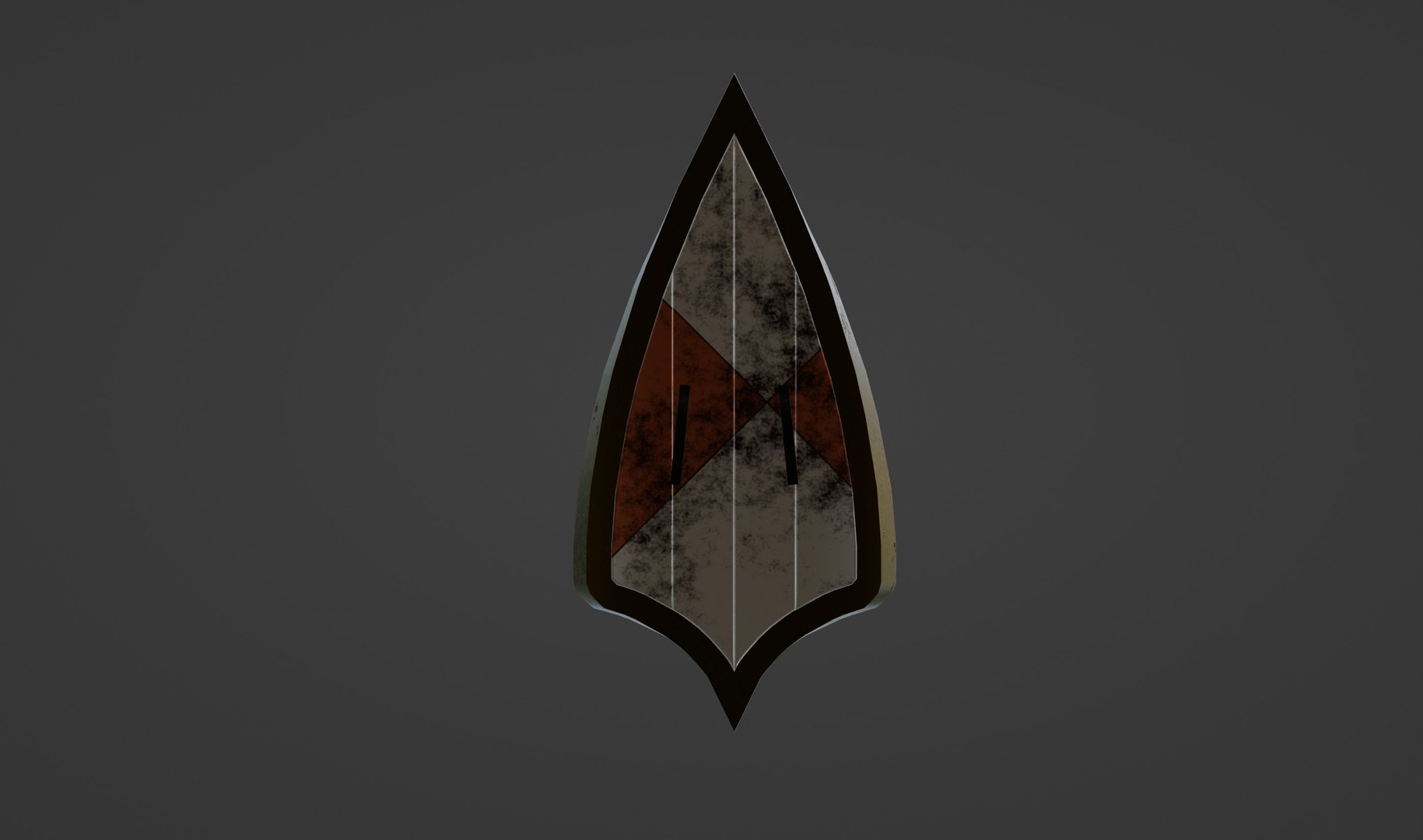 Tri-Parted Pointed Heraldic Shield 3D - TurboSquid 2204283