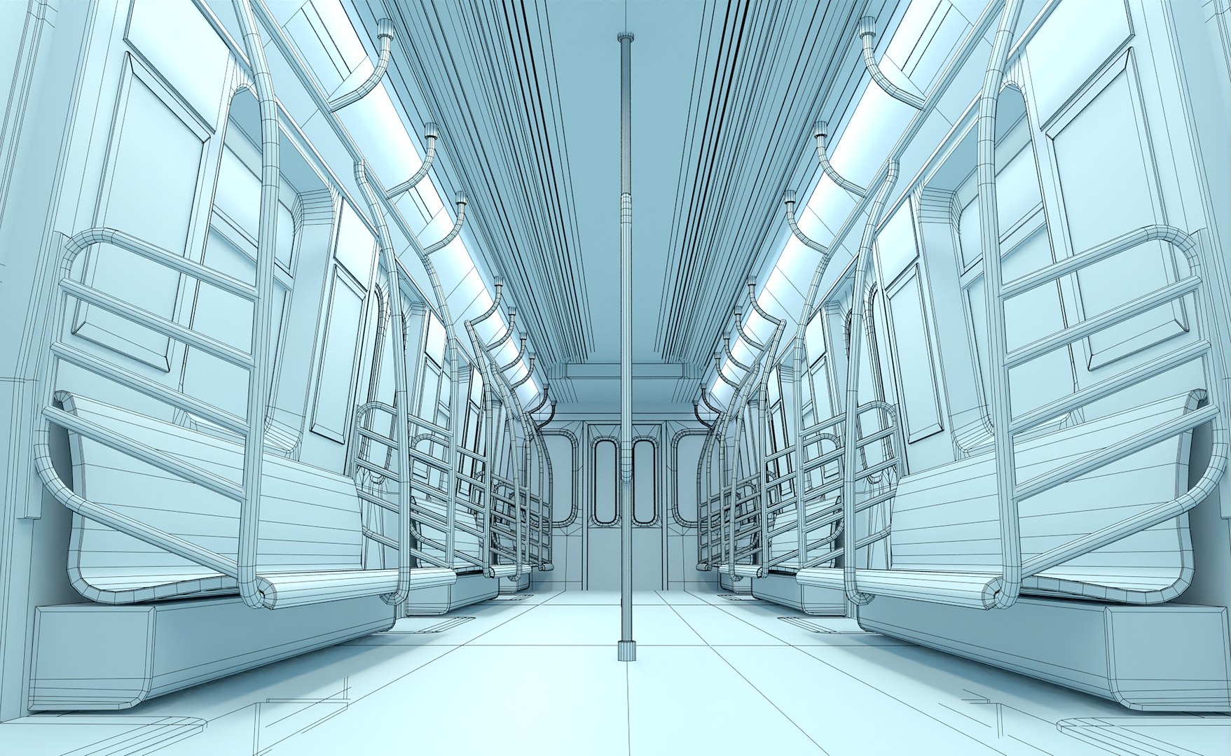 3D Subway Train With Interior Model - TurboSquid 1964289