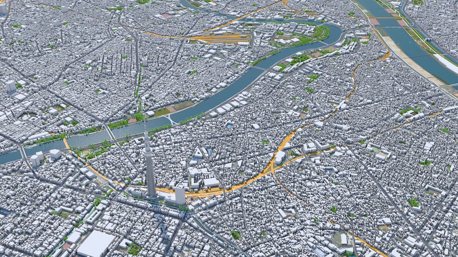 Tokyo City Japan 40km 3D - TurboSquid 1990122