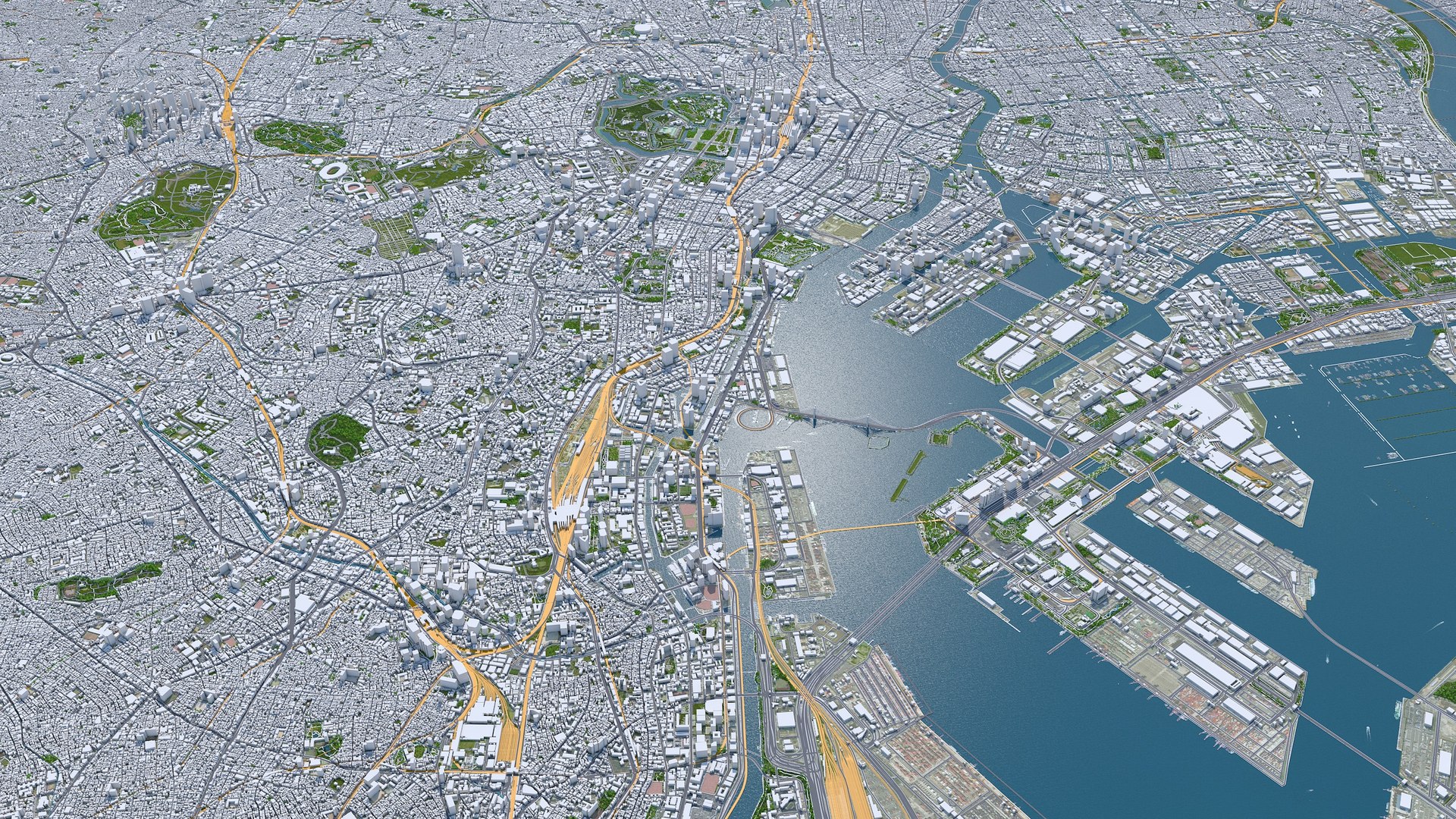 Tokyo City Japan 40km 3D - TurboSquid 1990122