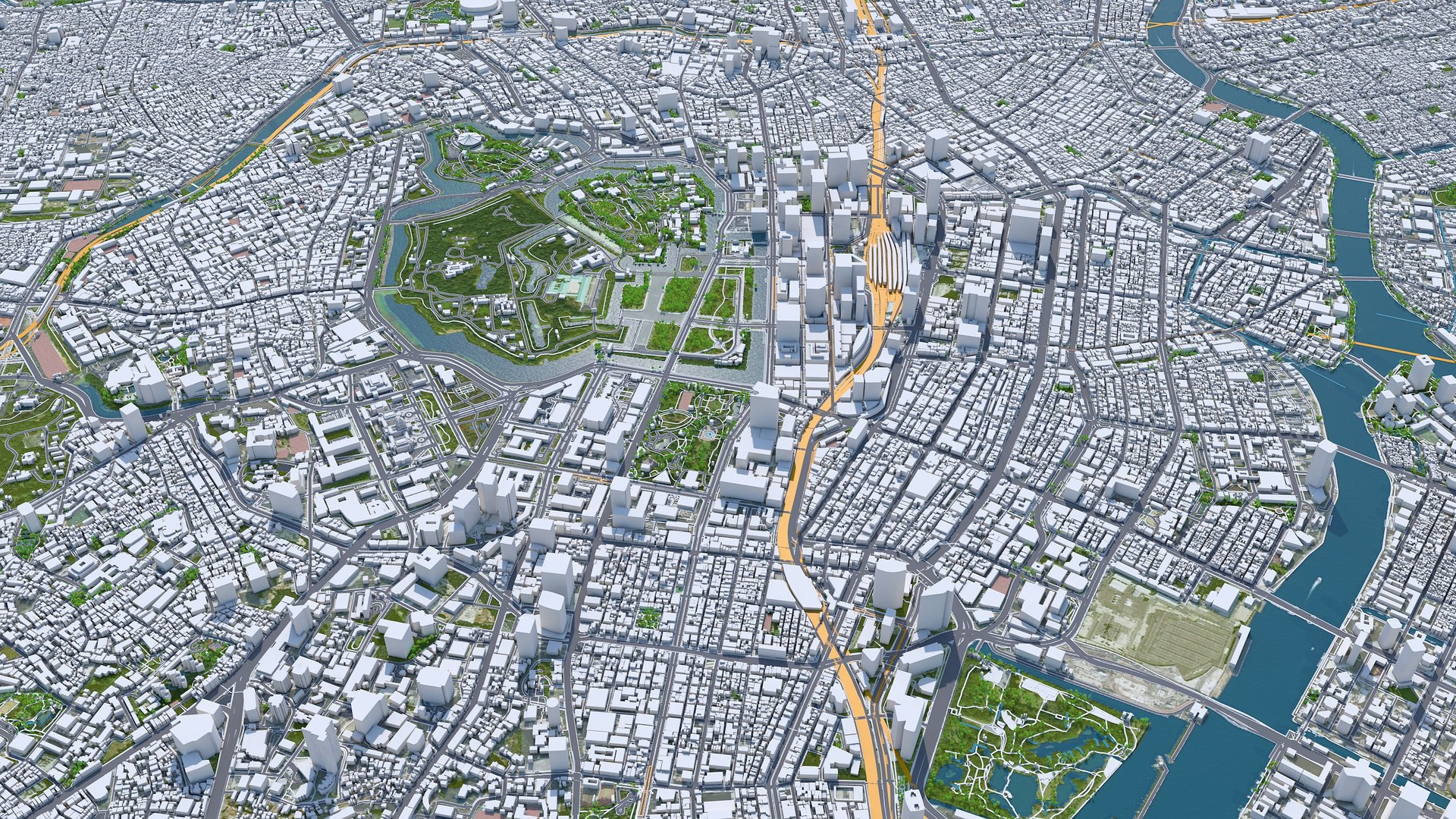 Tokyo City Japan 40km 3D - TurboSquid 1990122