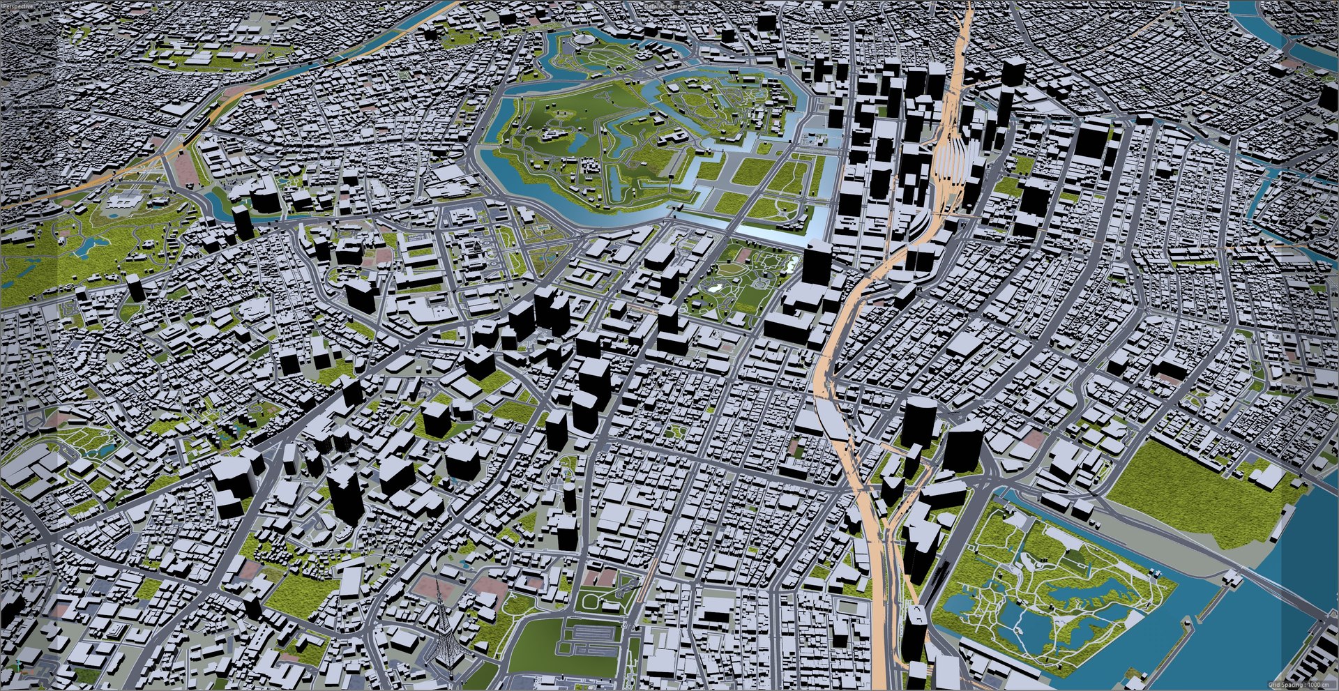 Tokyo City Japan 40km 3D - TurboSquid 1990122