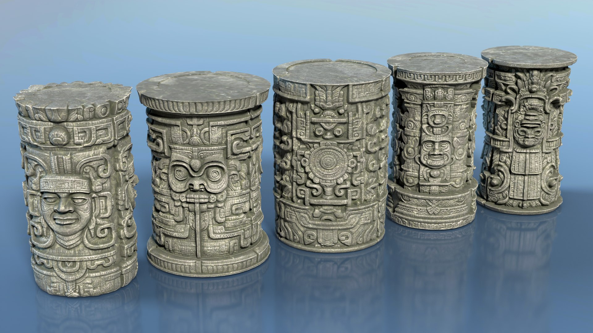 20 High Poly Mayan Pillar Temple Modular - 240405 3D Model - TurboSquid ...