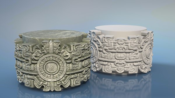 modelo 3d 20 Templo modular del pilar maya de alta poli - 240405 ...