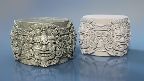 modelo 3d 20 Templo modular del pilar maya de alta poli - 240405 ...