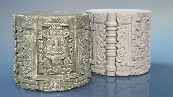 modelo 3d 20 Templo modular del pilar maya de alta poli - 240405 ...