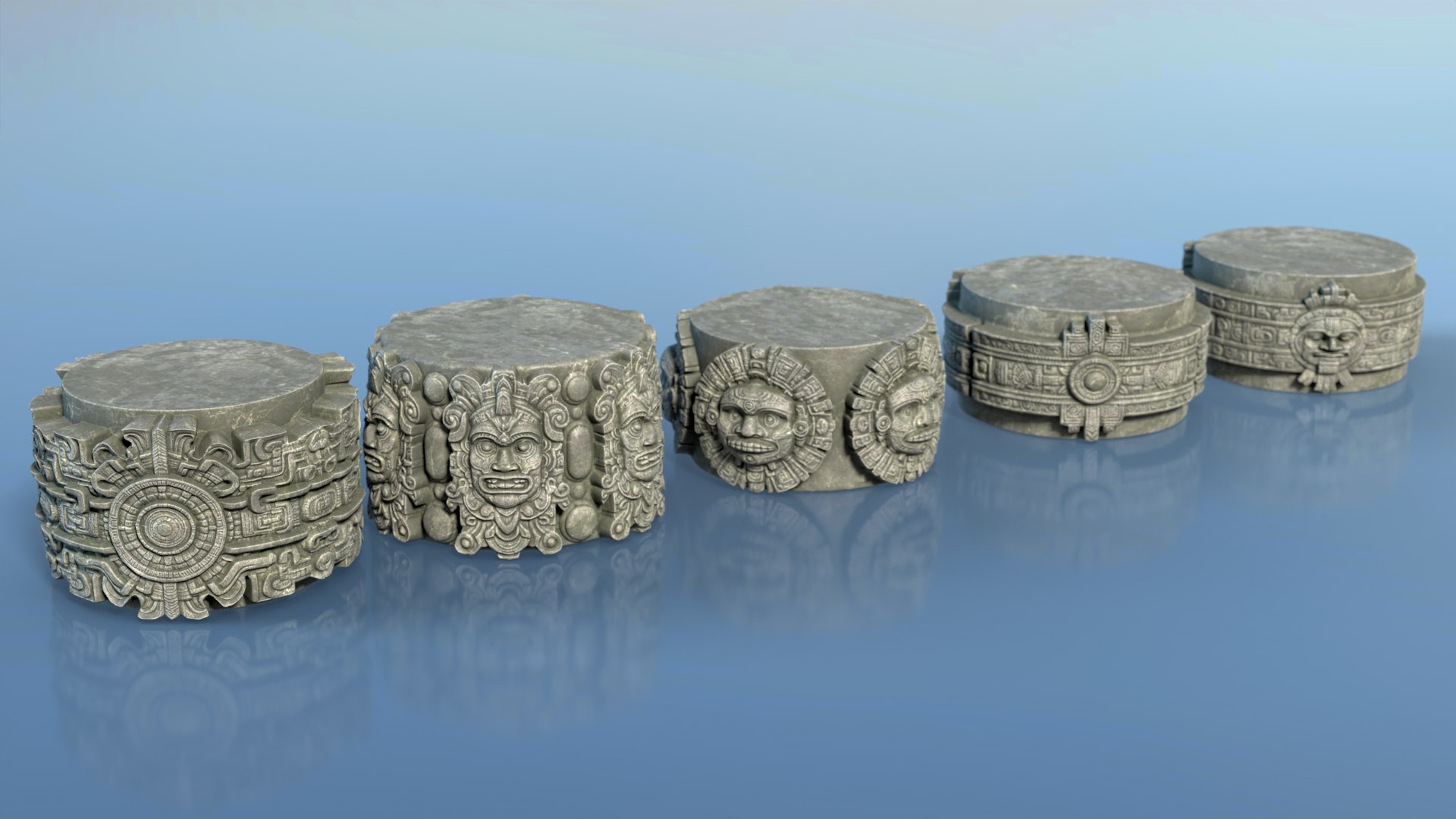 20 High Poly Mayan Pillar Temple Modular - 240405 3D Model - TurboSquid ...