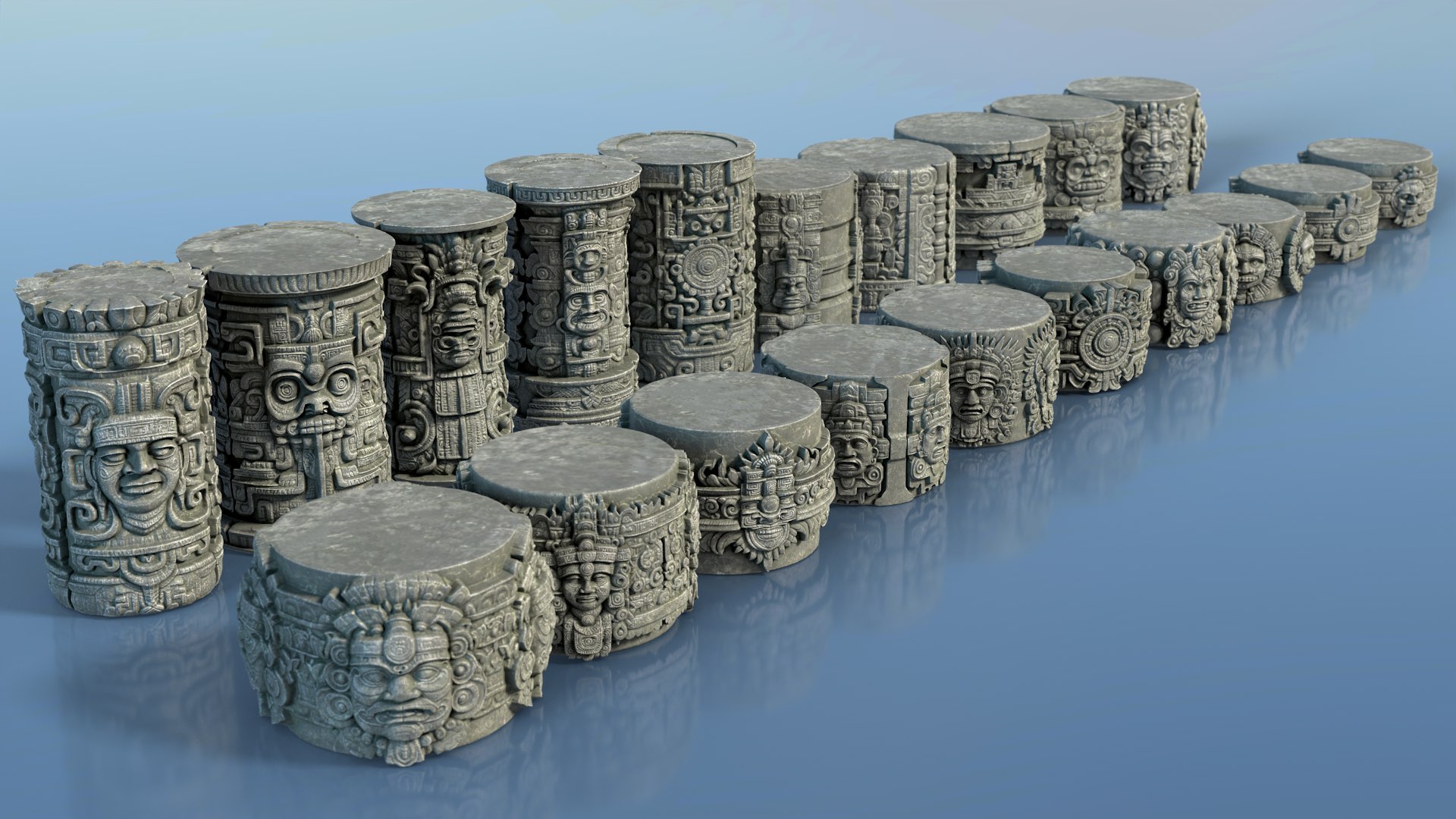 20 High Poly Mayan Pillar Temple Modular - 240405 3D Model - TurboSquid ...