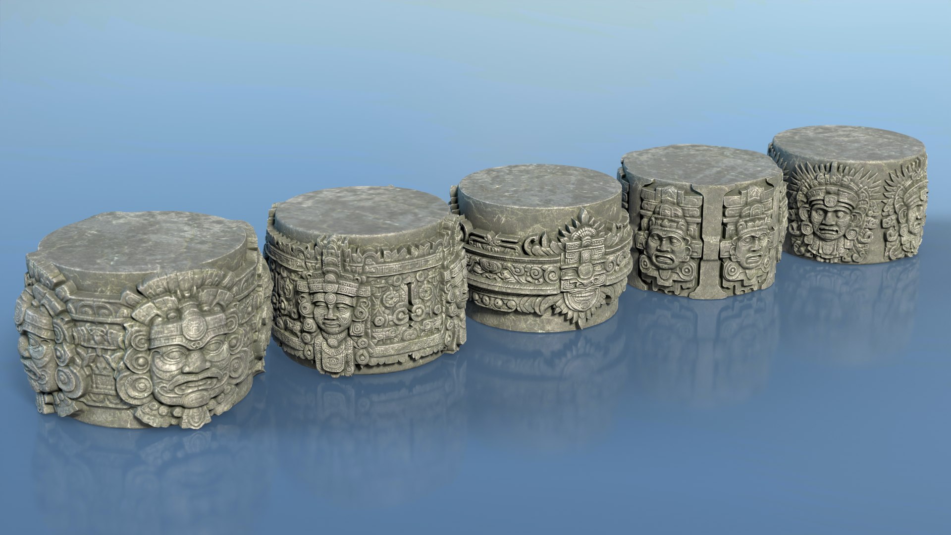 20 High Poly Mayan Pillar Temple Modular - 240405 3D Model - TurboSquid ...