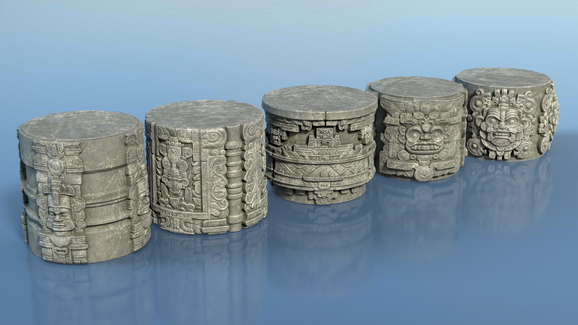 20 High Poly Mayan Pillar Temple Modular - 240405 3D Model - TurboSquid ...