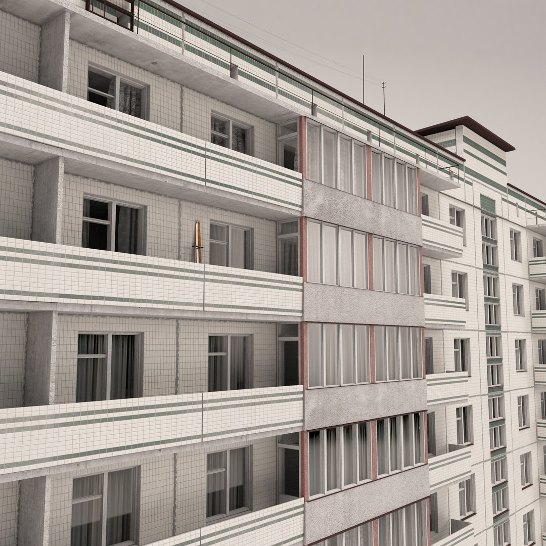 3d Model Soviet Housing