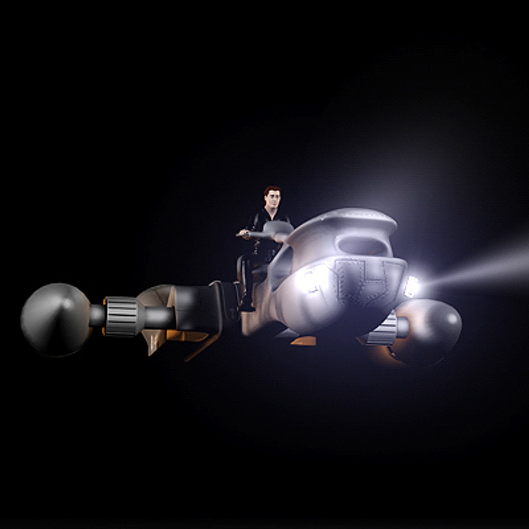 hover bike spaceship 3d c4d