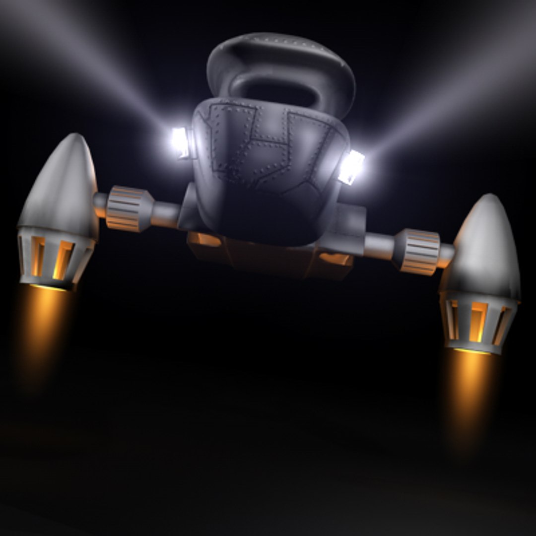 hover bike spaceship 3d c4d