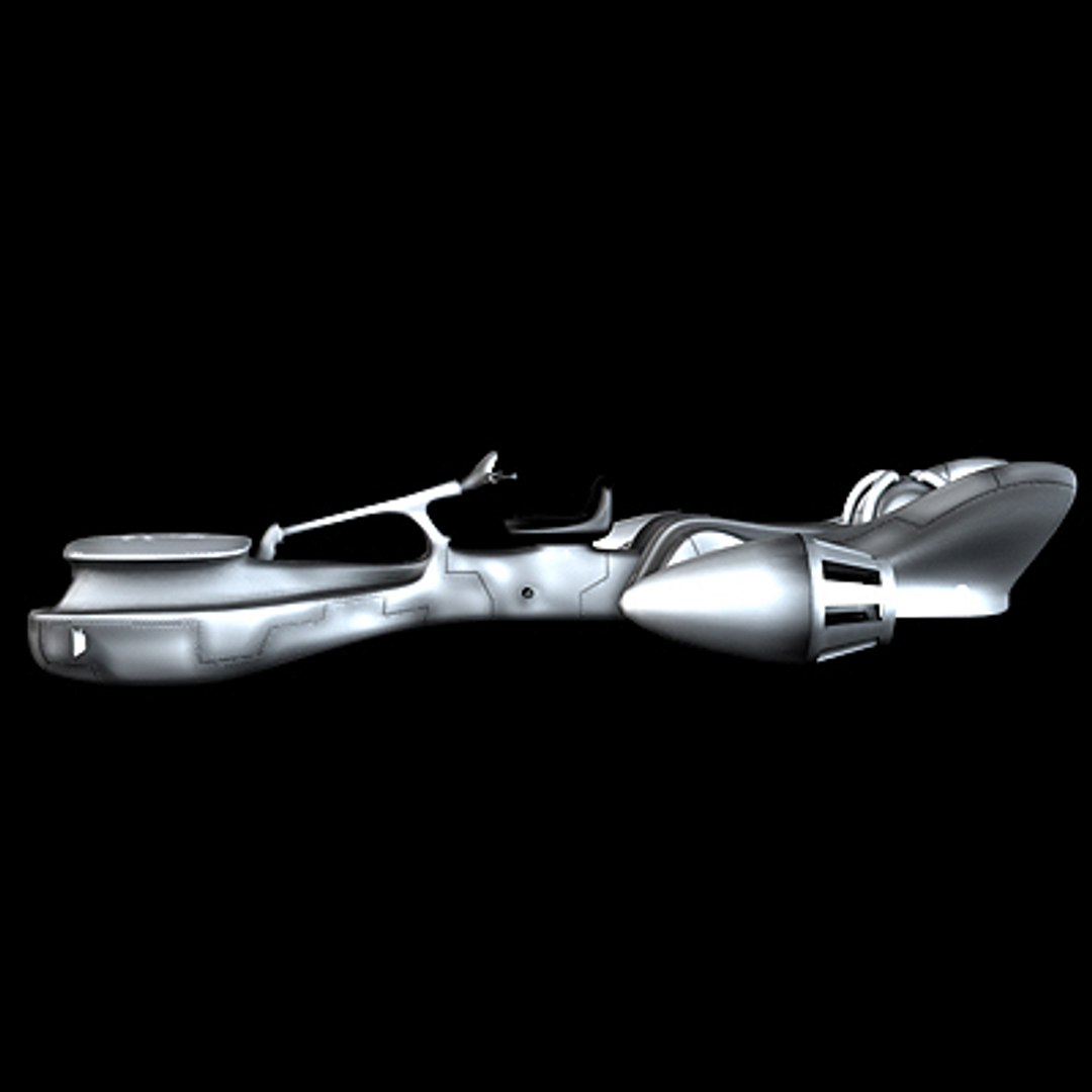 hover bike spaceship 3d c4d