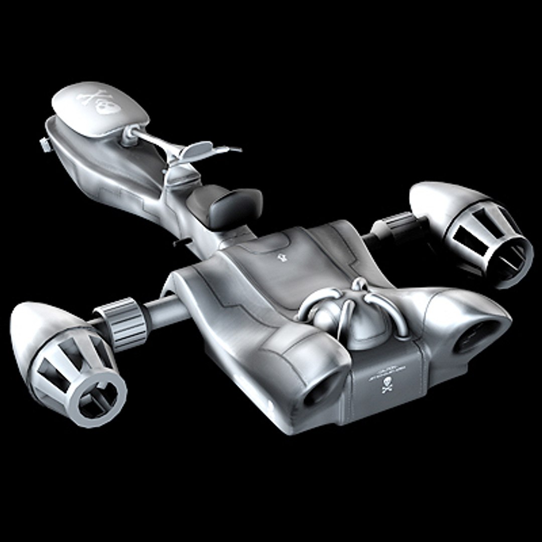hover bike spaceship 3d c4d