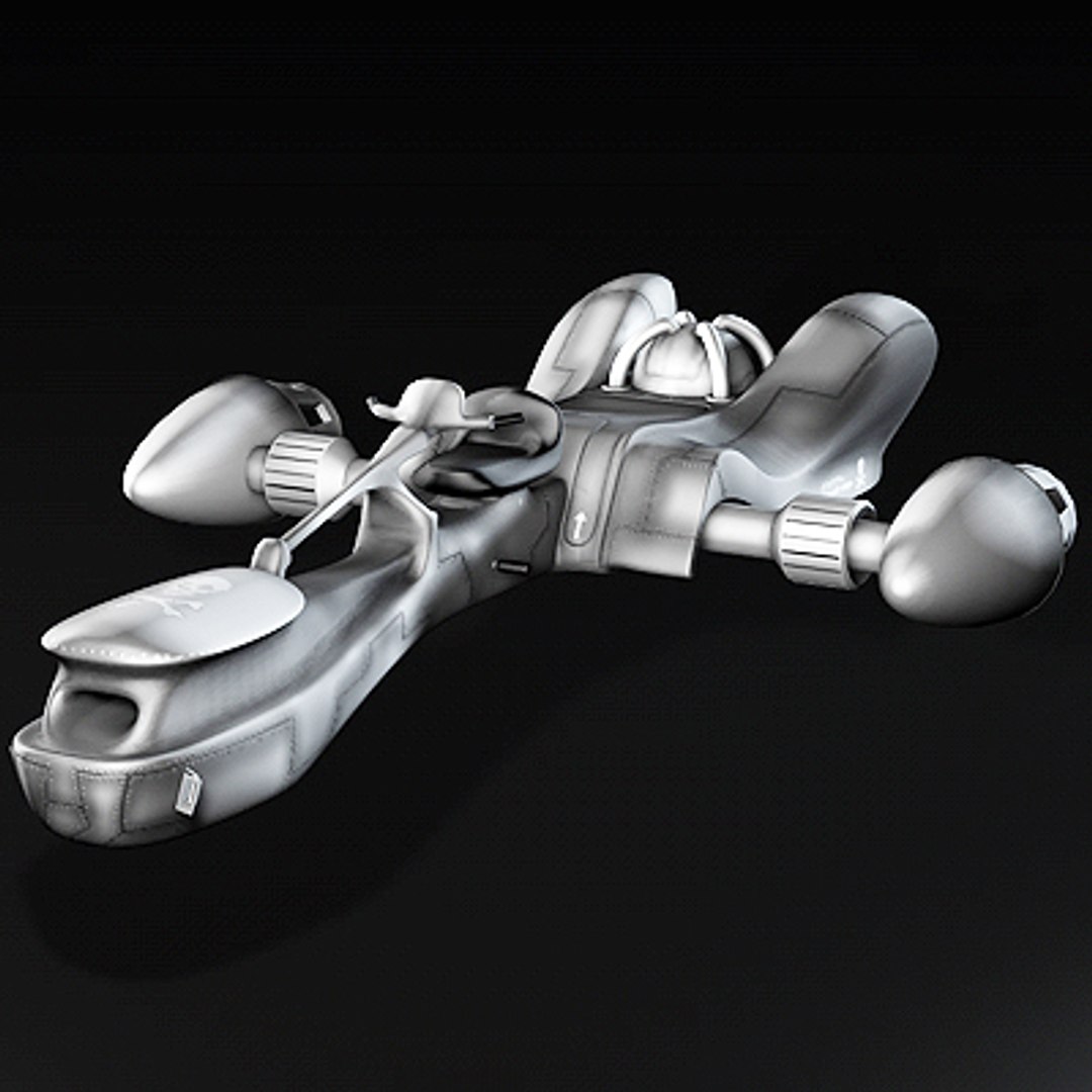 hover bike spaceship 3d c4d
