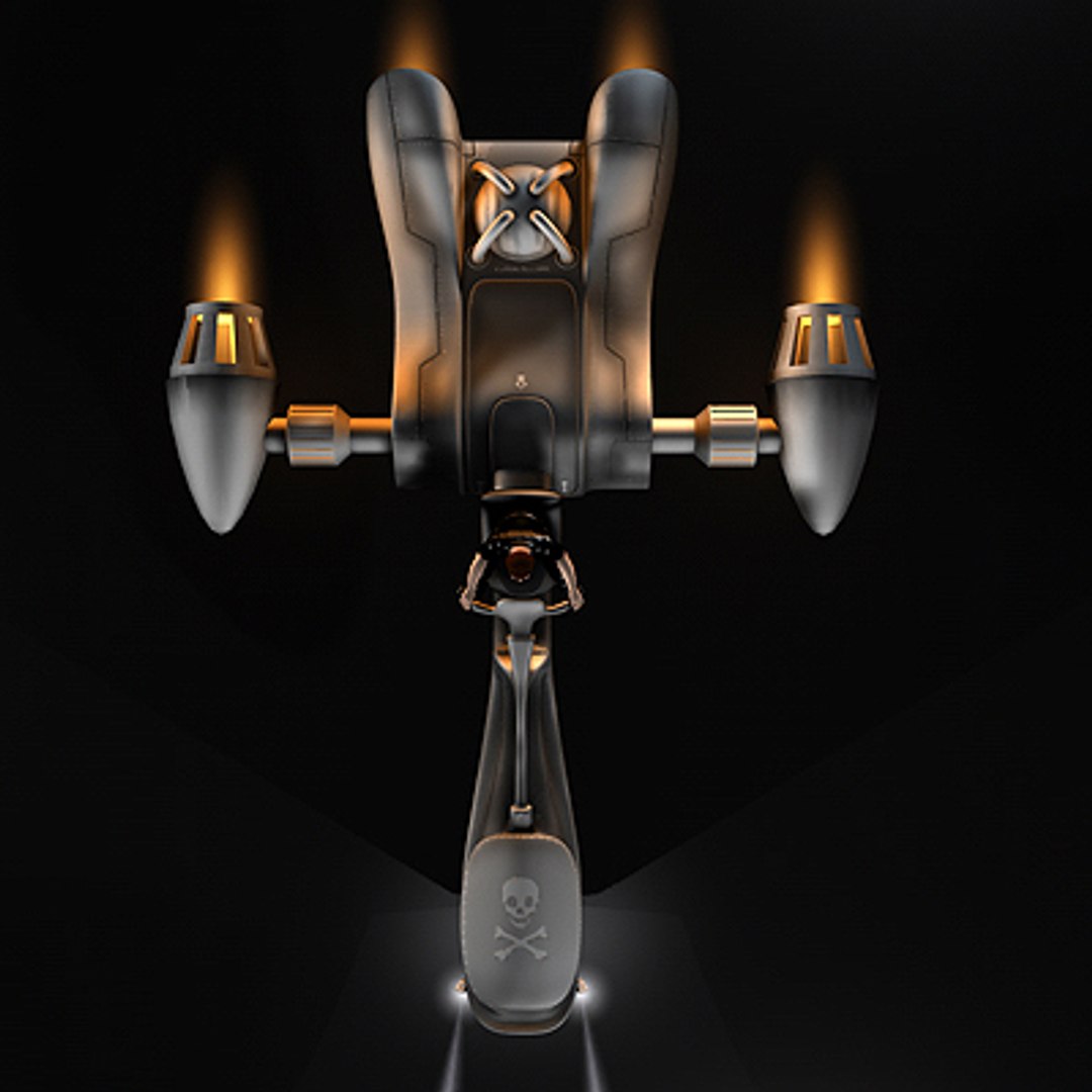 hover bike spaceship 3d c4d