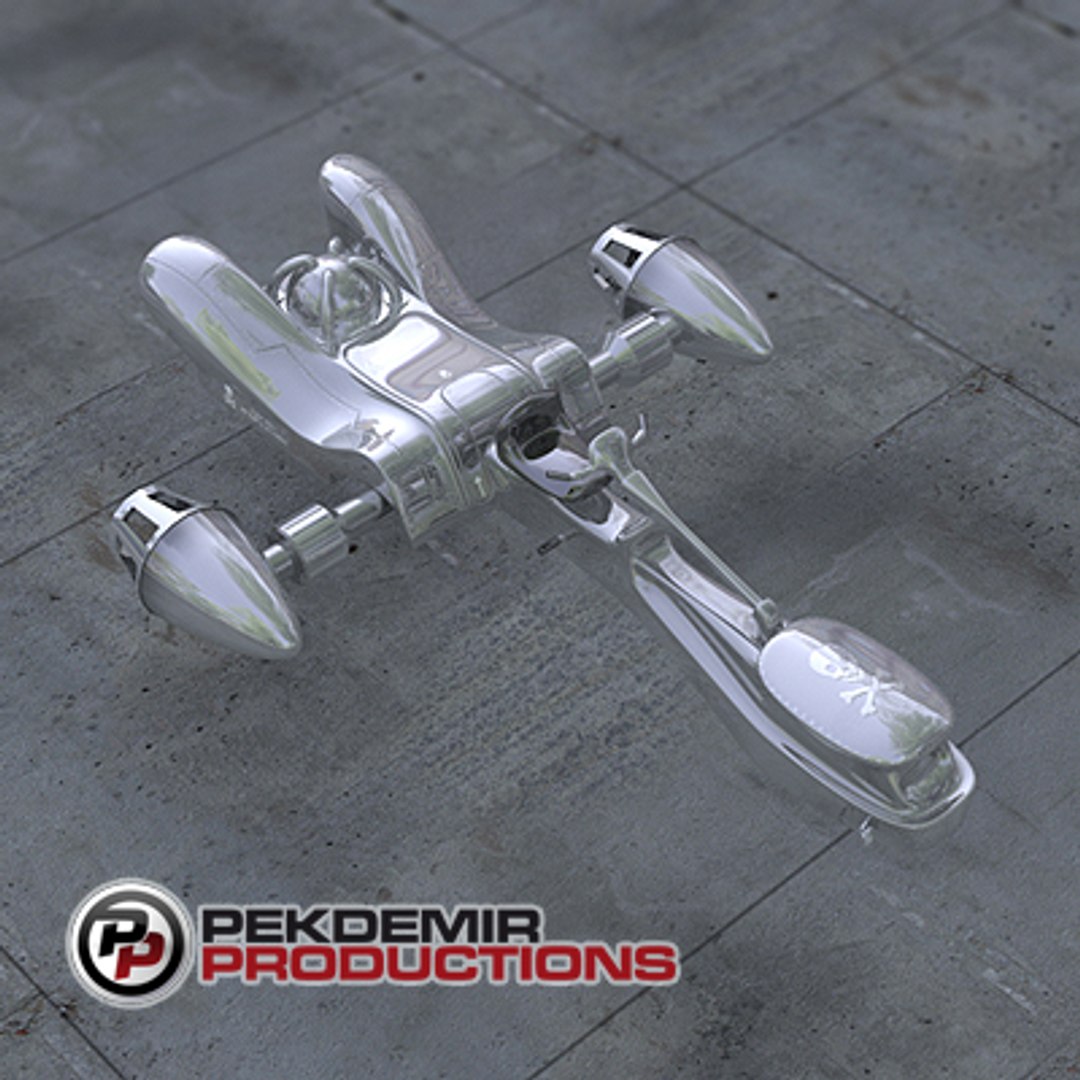 hover bike spaceship 3d c4d