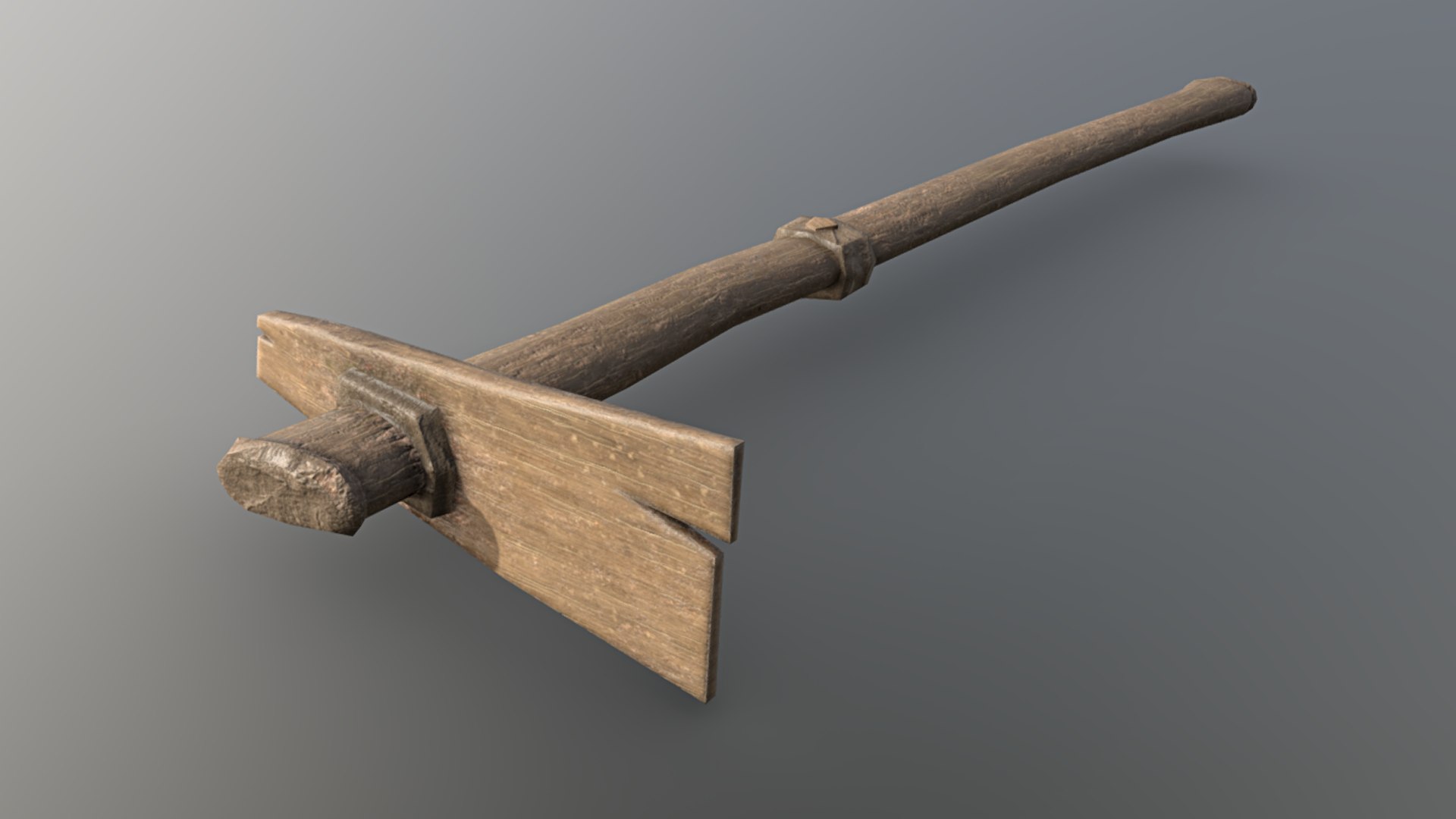 3D Model Hoe - Wood - TurboSquid 2163882