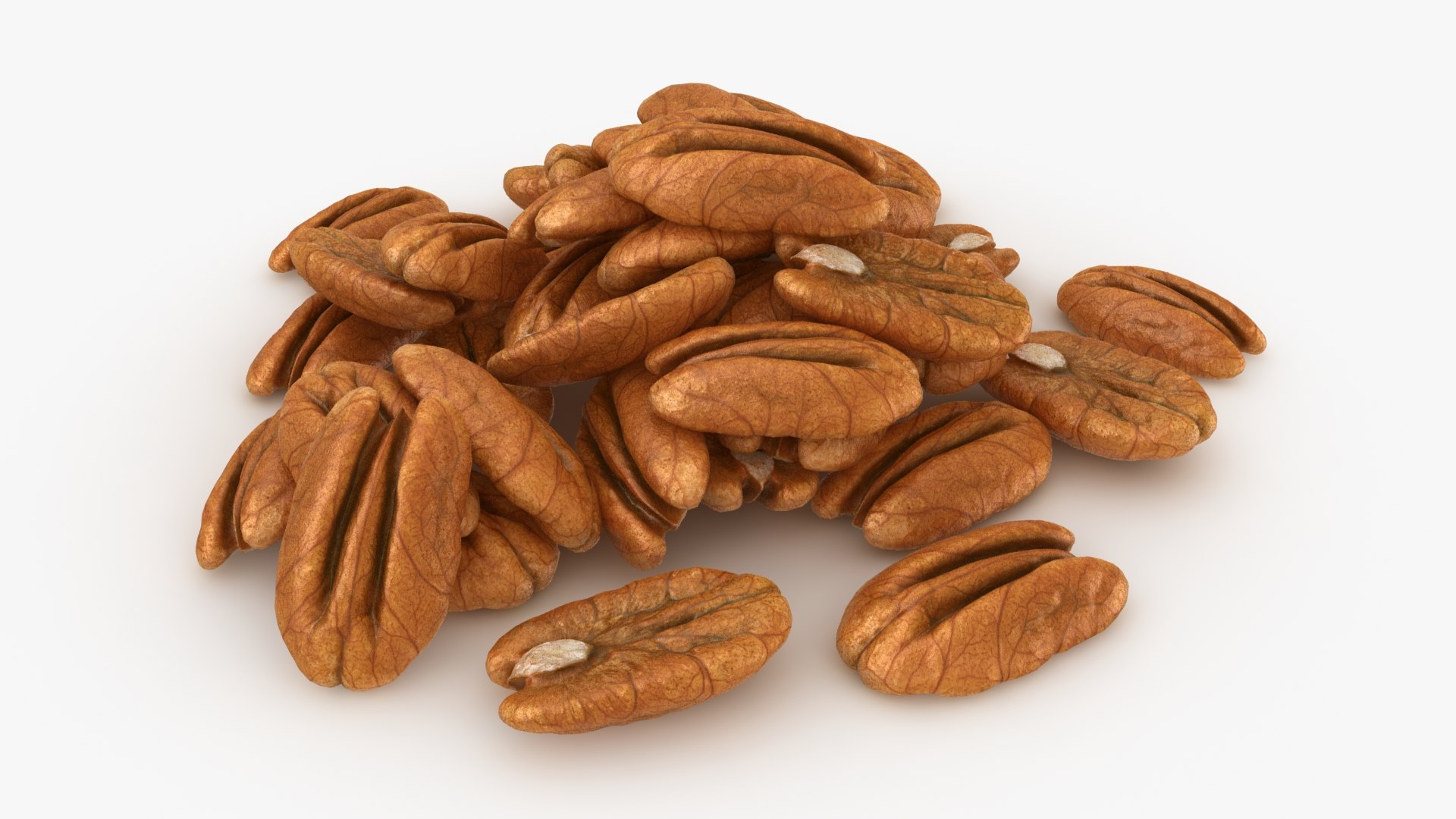 3D Pile Pecan Nuts Model - TurboSquid 1975579