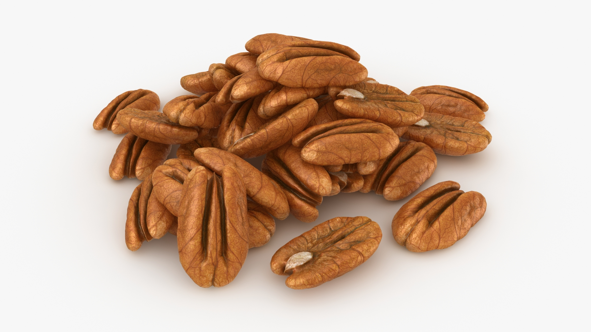 3D Pile Pecan Nuts Model - TurboSquid 1975579