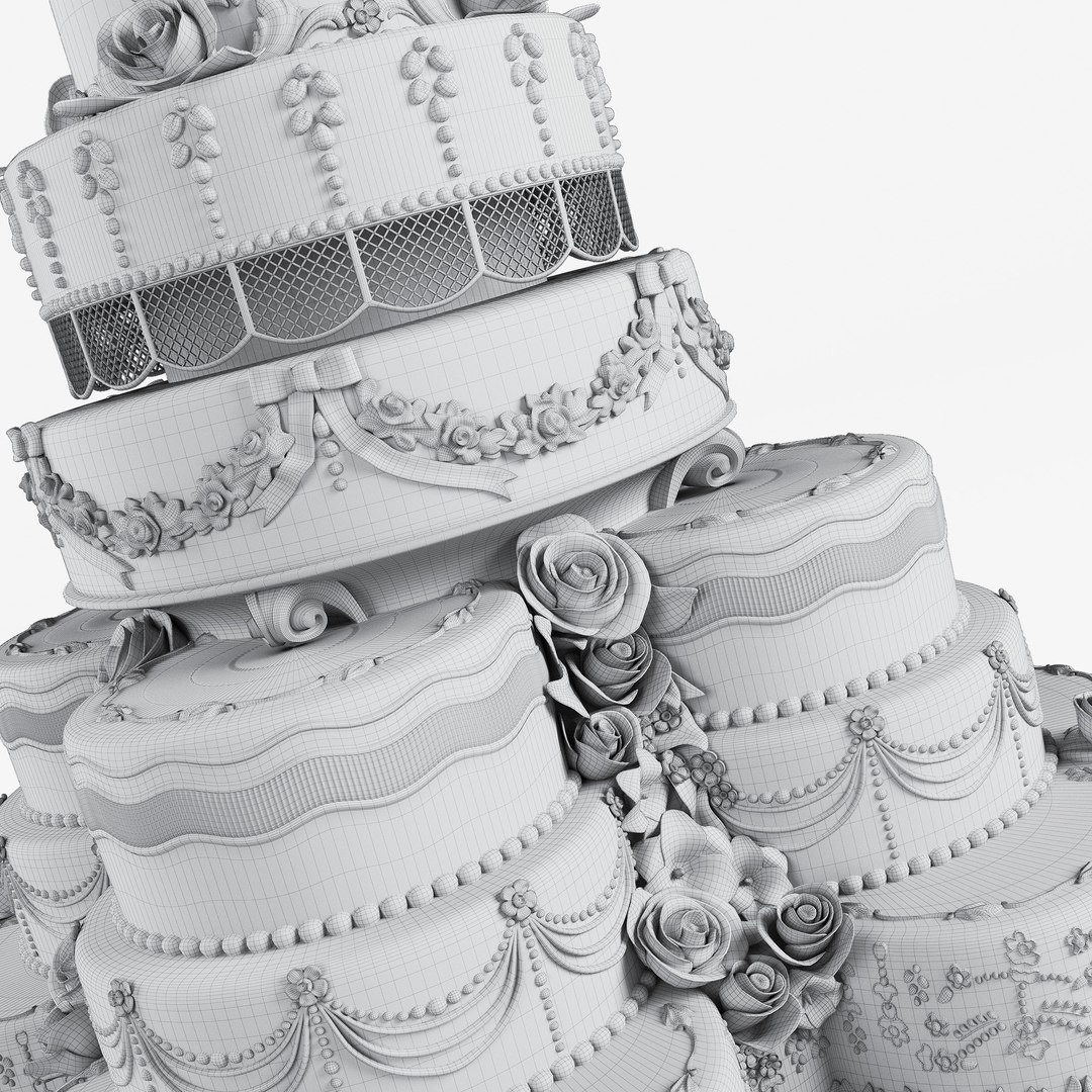 The Wedding Cake 3D Model - TurboSquid 2017713