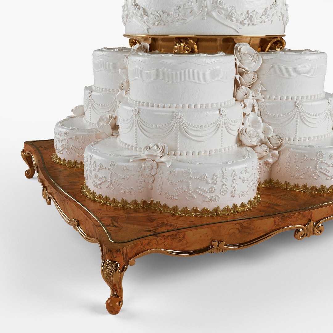 The Wedding Cake 3D Model - TurboSquid 2017713