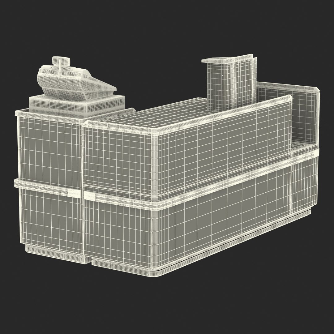 3d Model Of Cash Counter 6