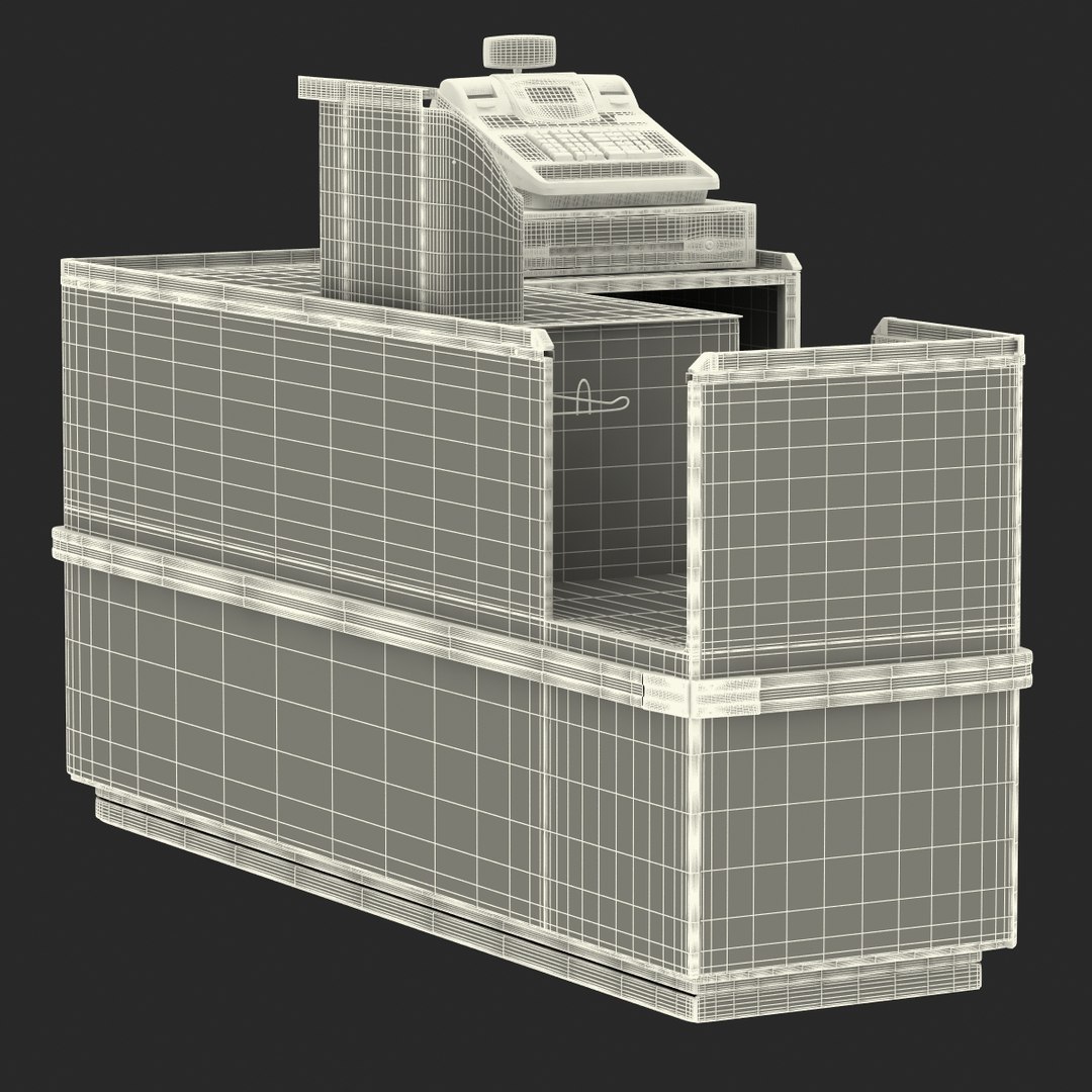 3d Model Of Cash Counter 6
