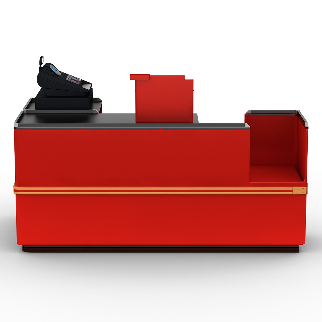 3d Model Of Cash Counter 6