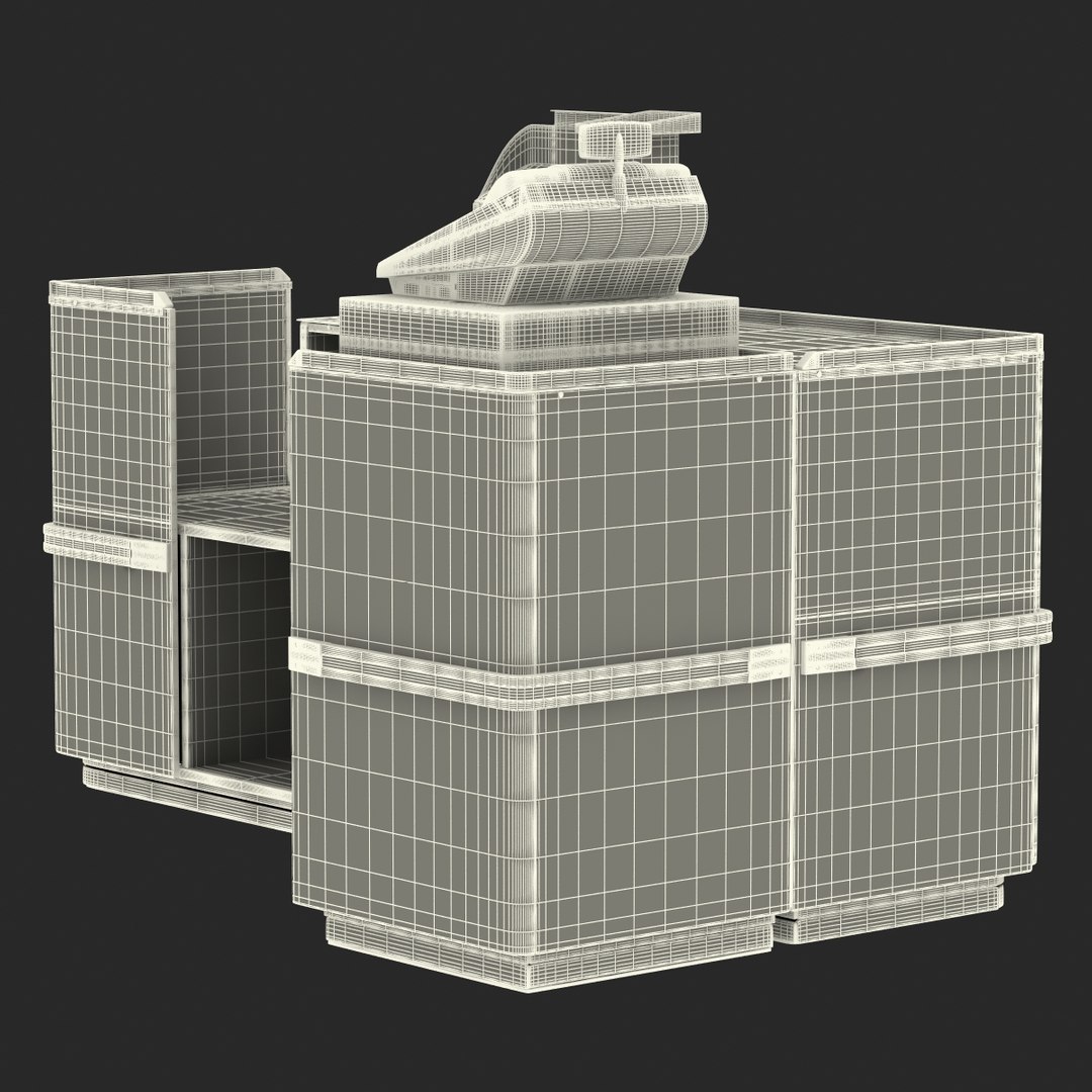 3d Model Of Cash Counter 6