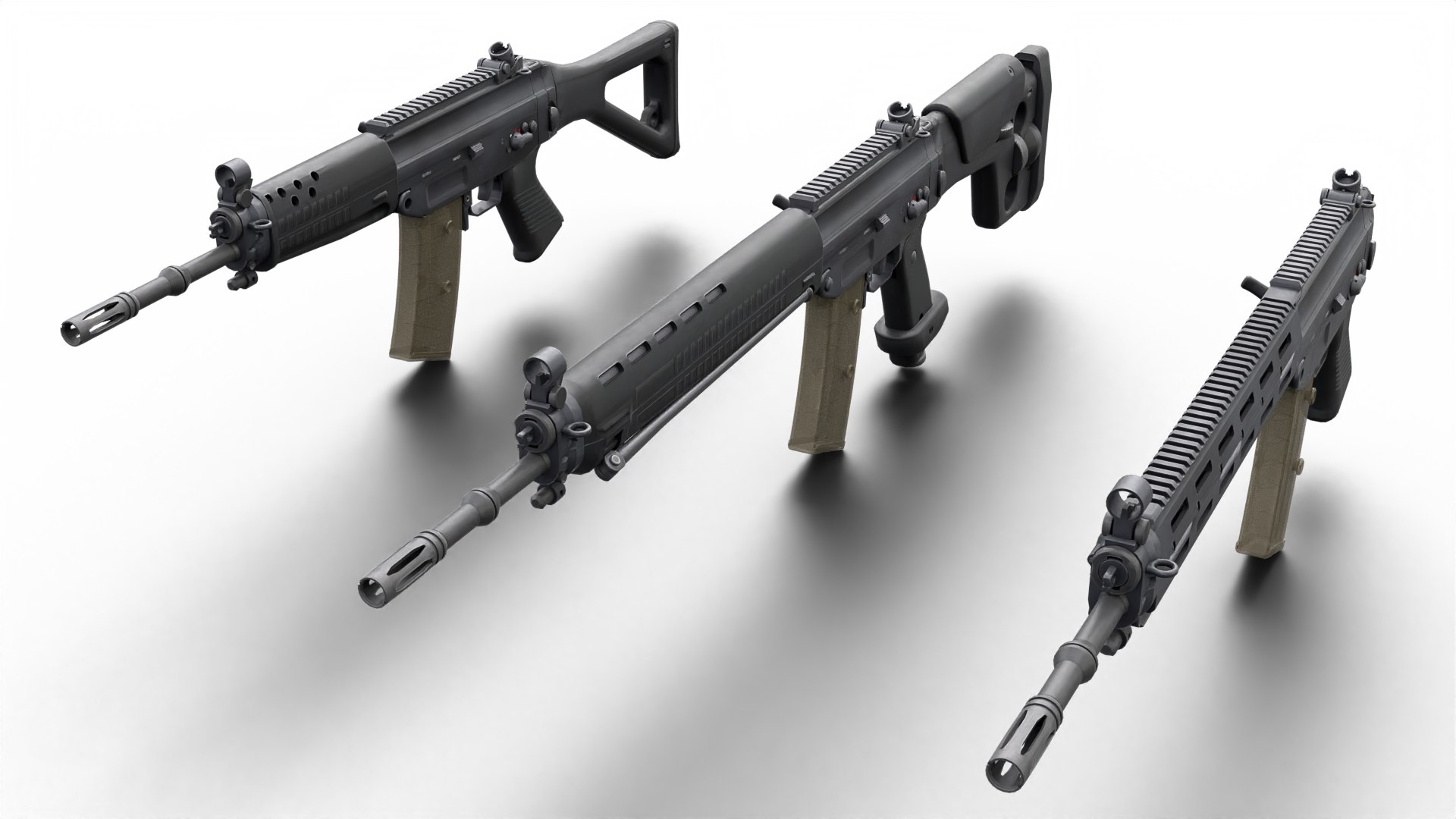 G3 Rifle Variants Modular Game-Ready Weapons Pack 3D Model - TurboSquid ...