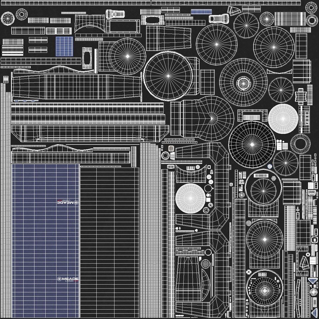 Meade LX200 16 Inch Telescope with Tripod 3D - TurboSquid 1822506
