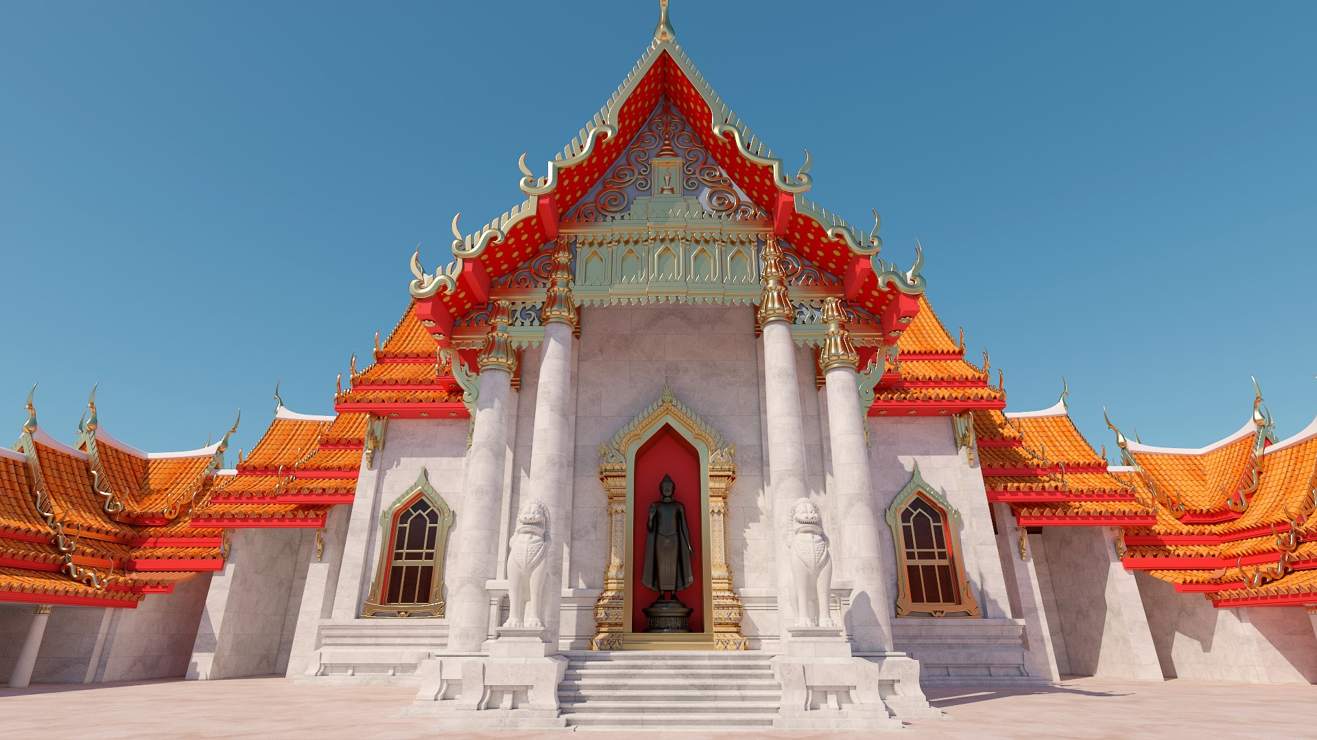 3D Realistic Temple Thailand - TurboSquid 1500903