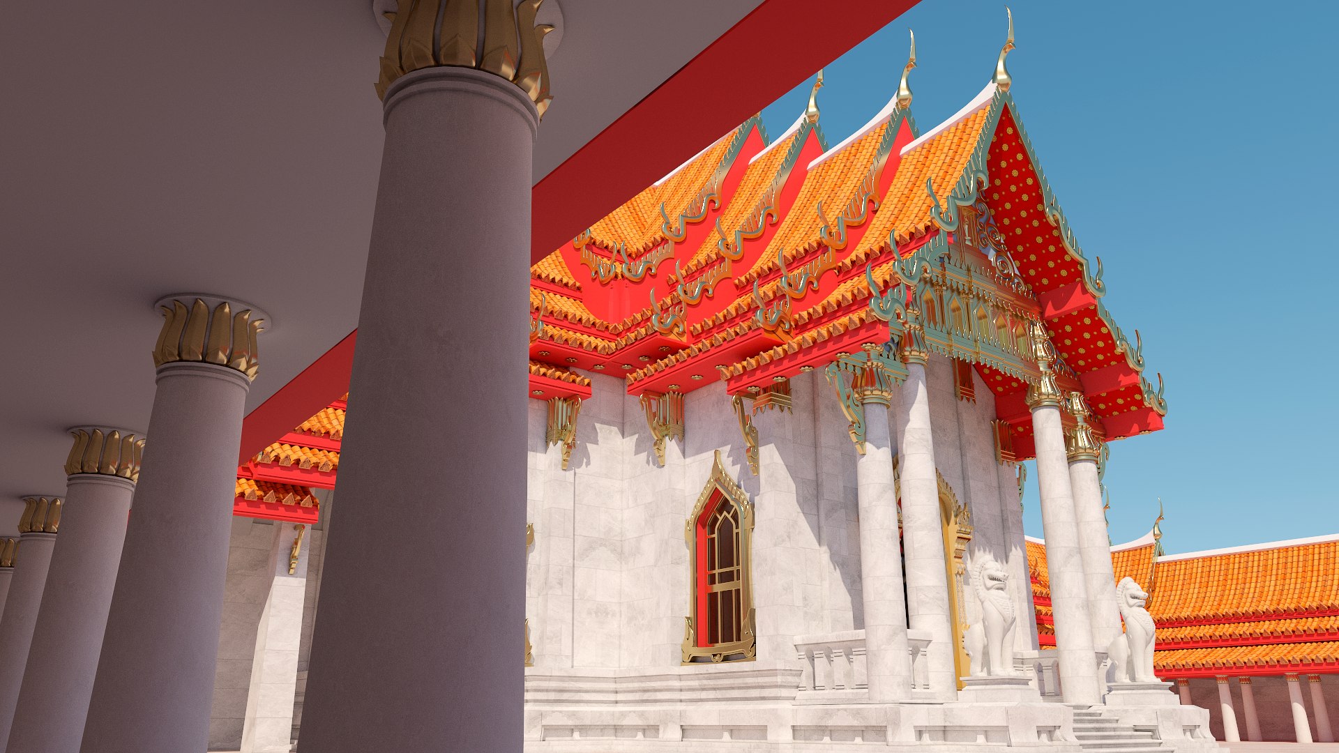 3D Realistic Temple Thailand - TurboSquid 1500903