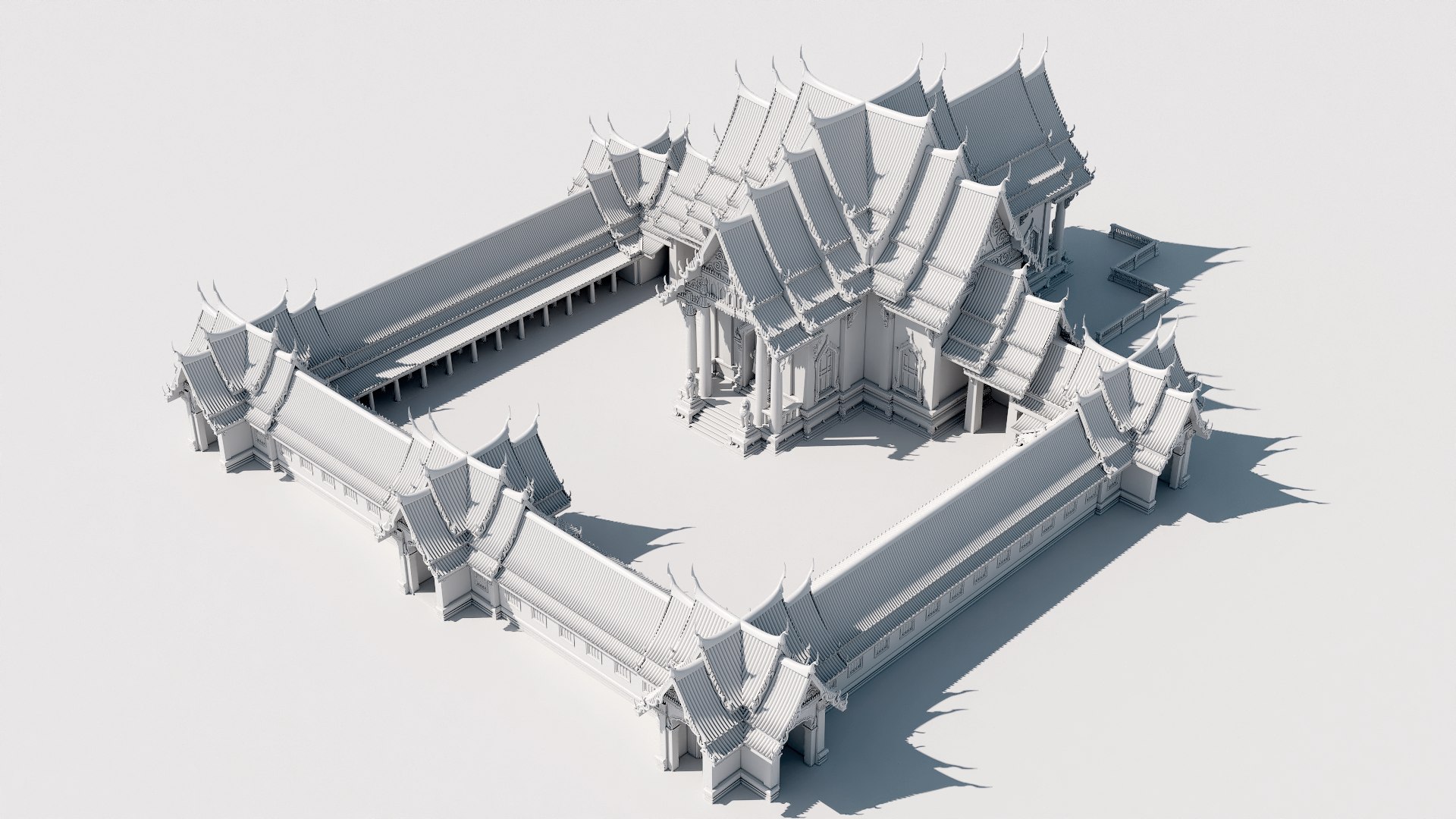 3D Realistic Temple Thailand - TurboSquid 1500903