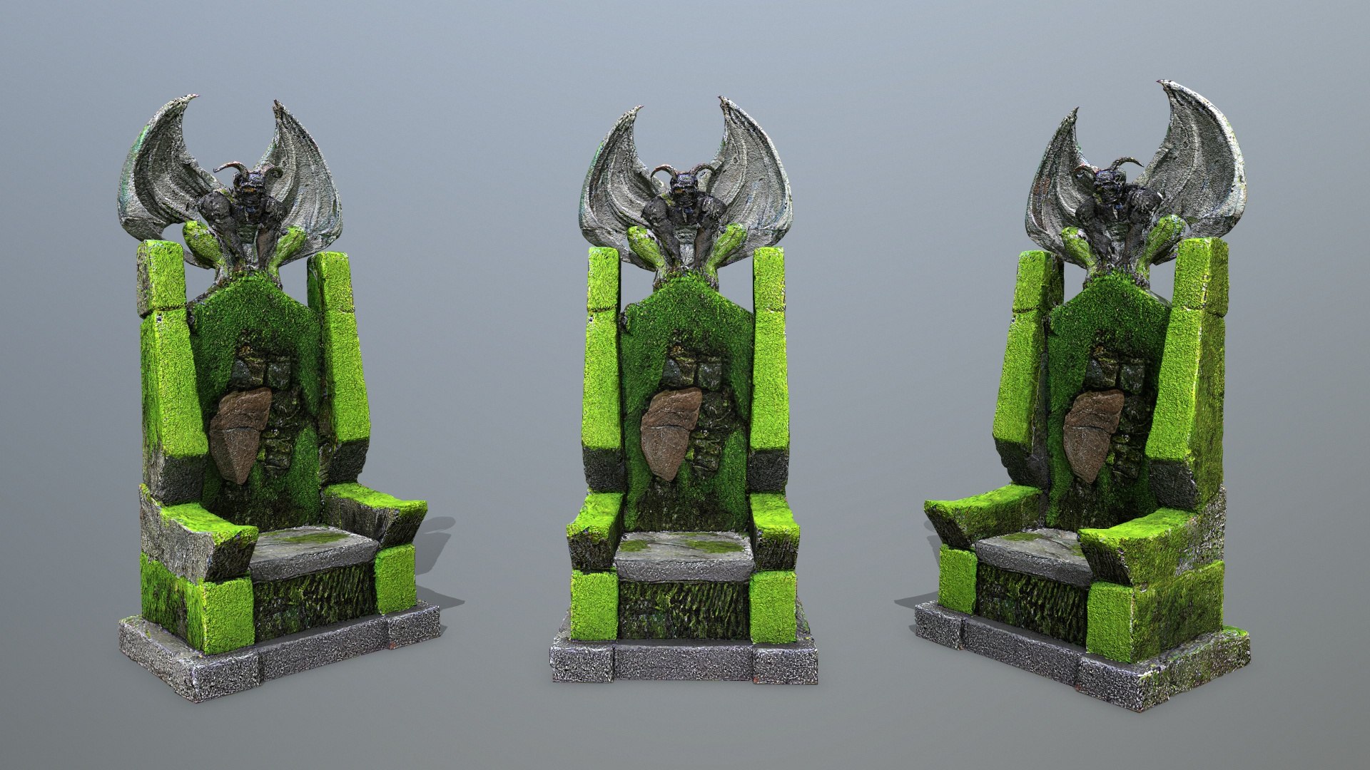 3D Model Devil Stone Throne - TurboSquid 2269798