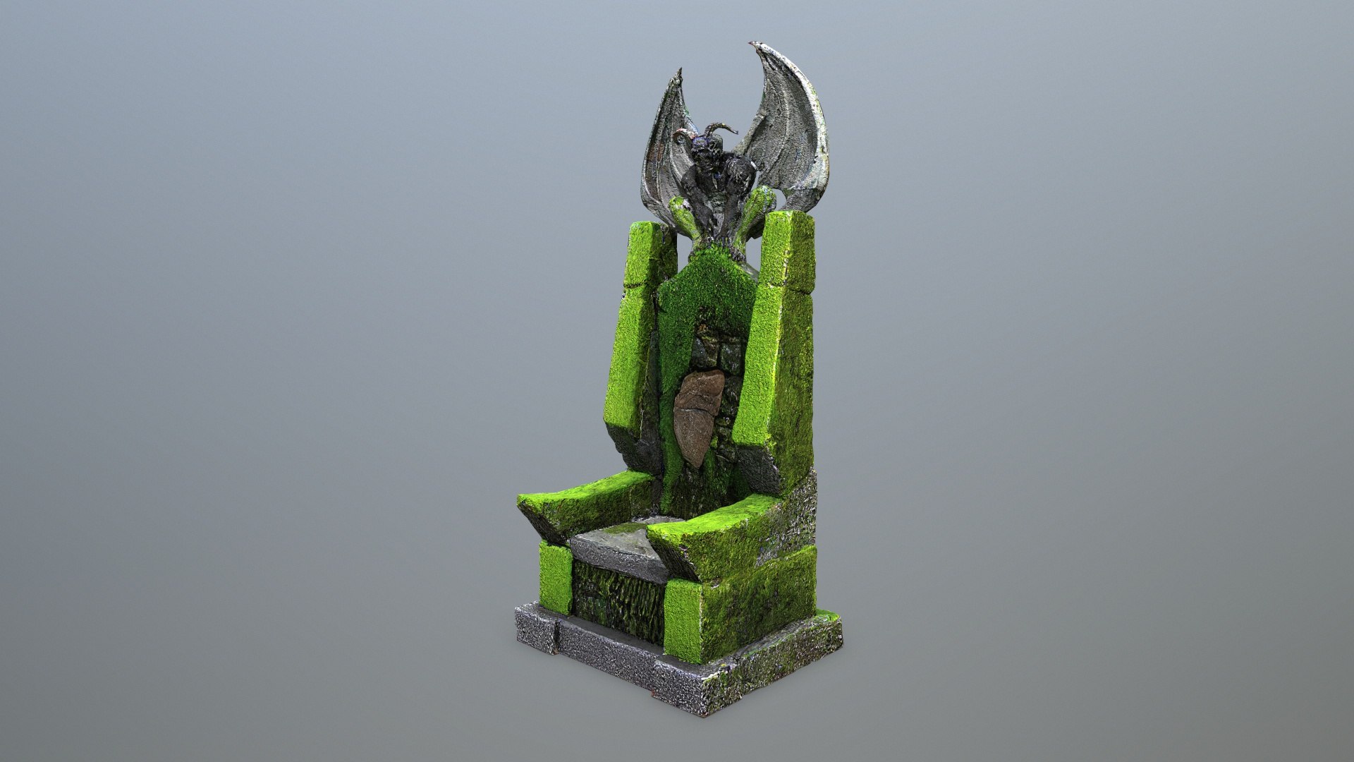 3D Model Devil Stone Throne - TurboSquid 2269798