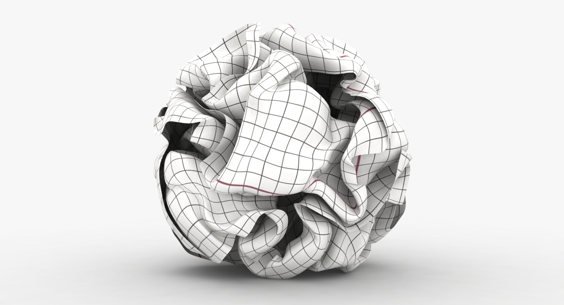 3D Graph Paper Ball White Model - TurboSquid 1313332