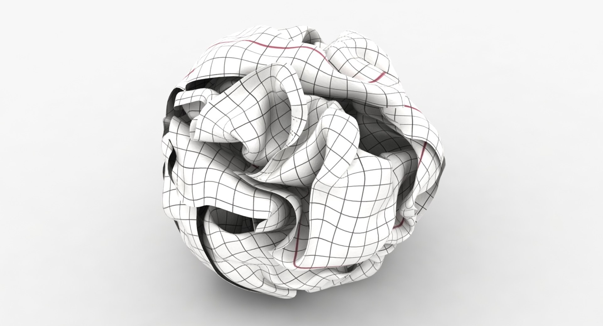 3D Graph Paper Ball White Model - TurboSquid 1313332