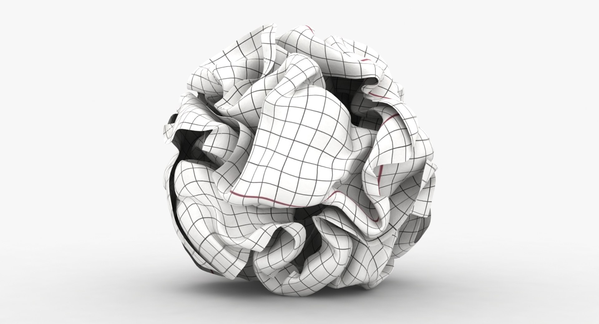 3D Graph Paper Ball White Model - TurboSquid 1313332