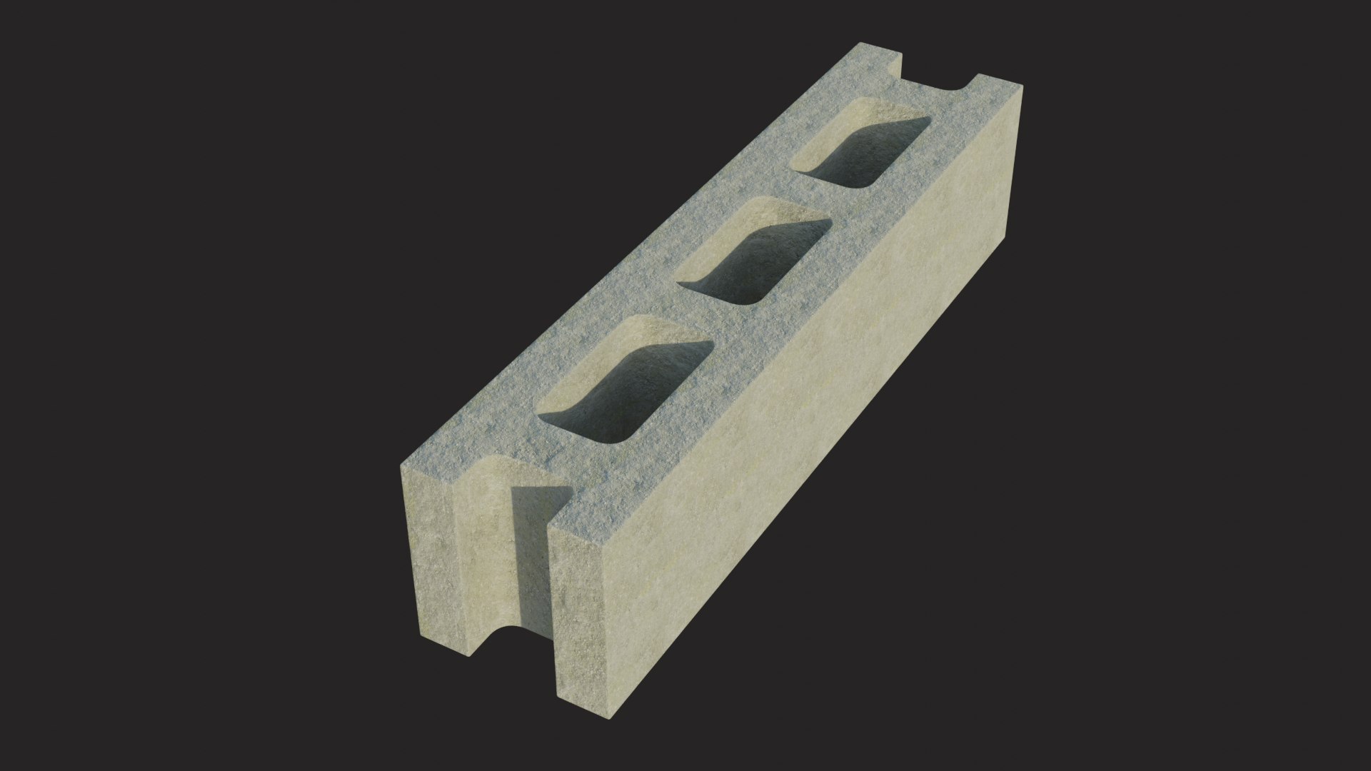 3D 16x4x4 Cinder Block Stretcher - TurboSquid 1490394