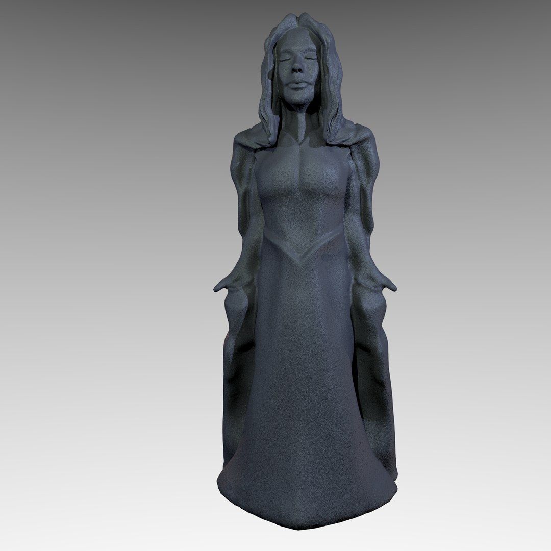 Statue Female Monk 3ds