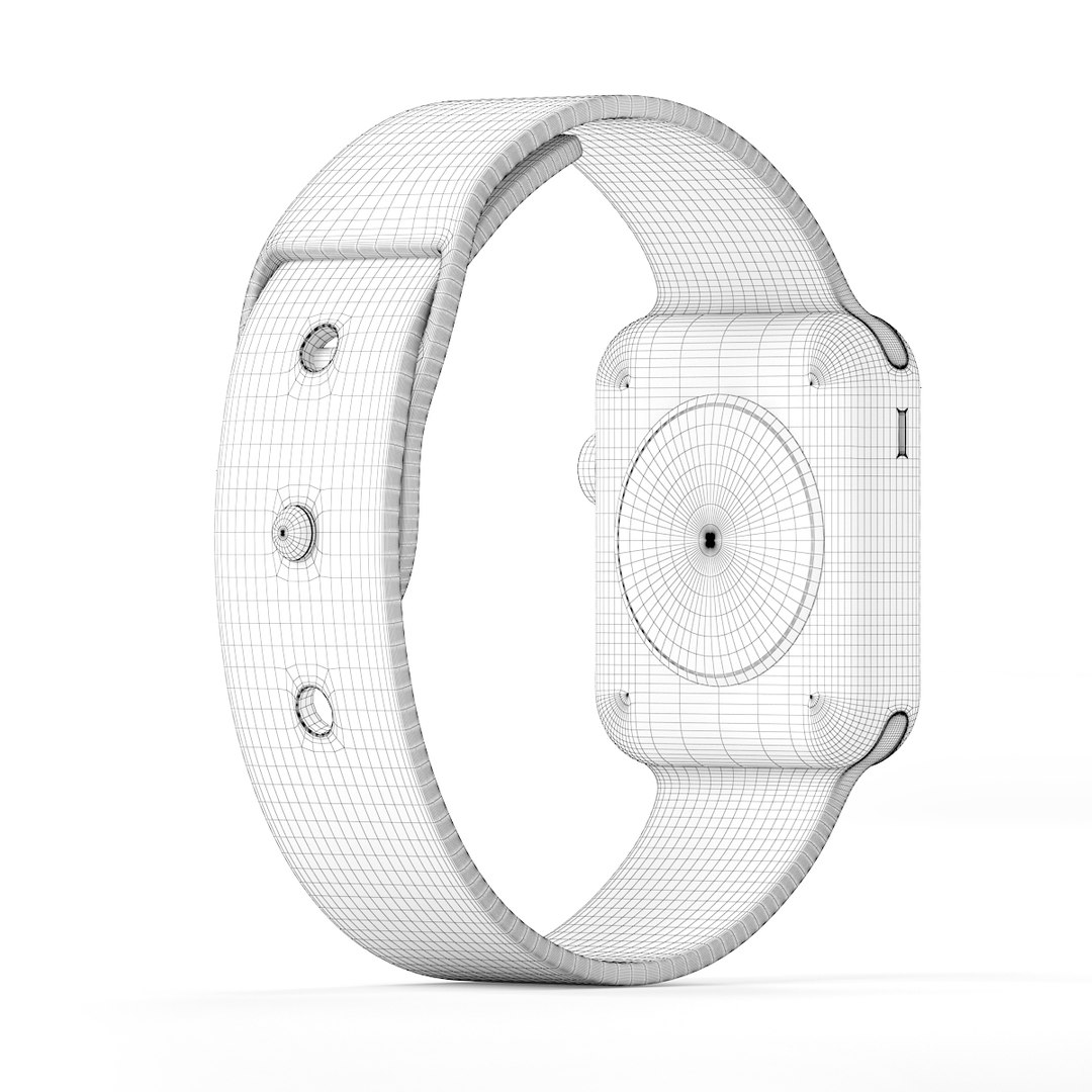 White Smartwatch 3d Model