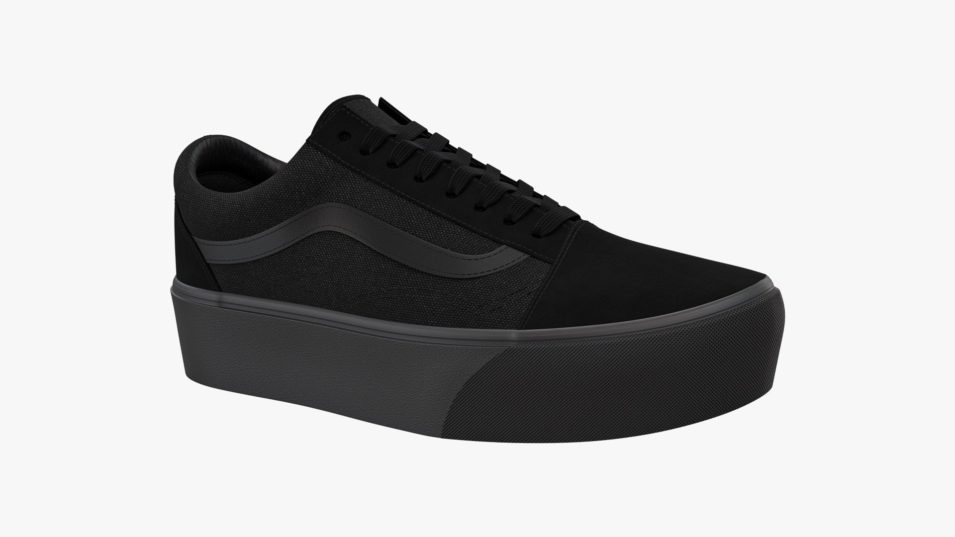 Vans Old Skool Stackform Mono Black 3D model - TurboSquid 1899279